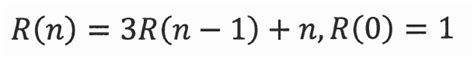 Solved Solve The Following Recurrence Relation To Find The