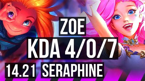 Zoe Jhin Vs Seraphine Aphelios Sup Kr Diamond Youtube
