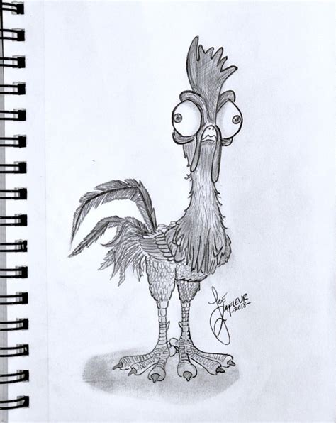 Hei Hei What Can I Do Heihei Sketch How To Draw Hei Hei Hei Hei