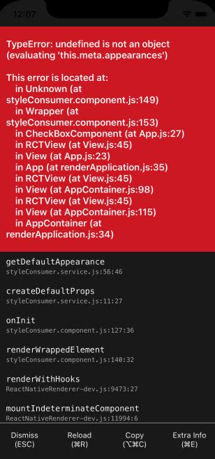 Undefined Is Not An Object Evaluating Thismetaappearances · Issue