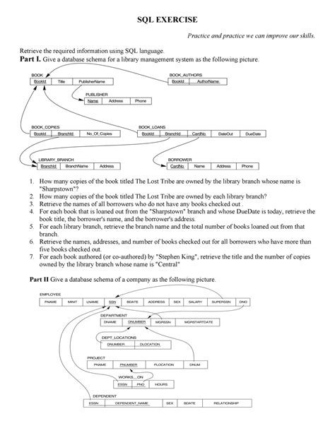 SQL Exercise 1 Database Management System TU Studocu