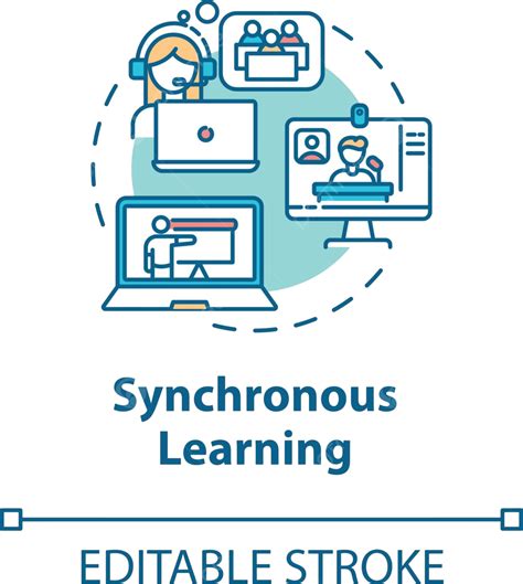 Synchronous Learning Concept Icon Notion Class Icon Vector Notion
