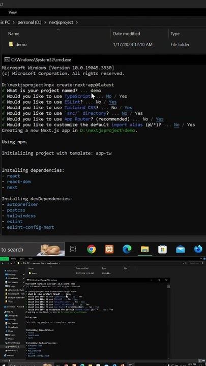 Installing Nextjs Project Nextjs Project Setup Nextjs14 Nextjstutorial Nextjs Frontend