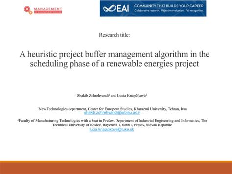 A Heuristic Project Buffer Management Algorithm In The Scheduling Phase