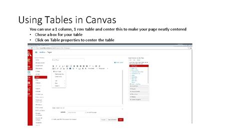 Using Tables In Canvas Using Tables In Canvas
