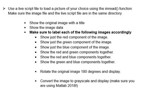 Solved Use A Live Script File To Load A Picture Of Your Chegg