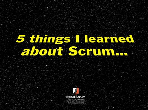 Thara Pathi On Linkedin Very Interesting Learnings From Scrum With References To Star Wars Any