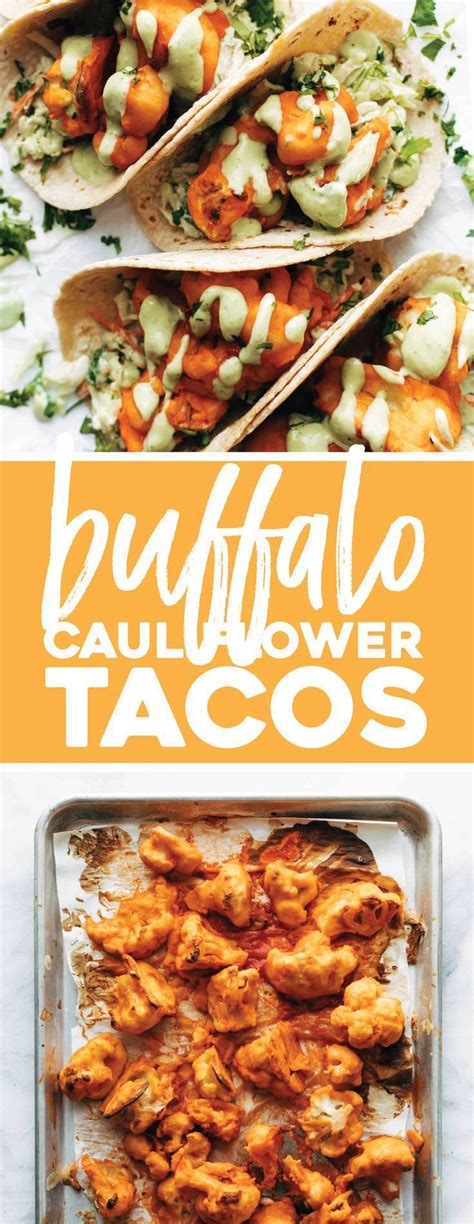 Buffalo Cauliflower Tacos With Avocado Crema Recipe Healthy