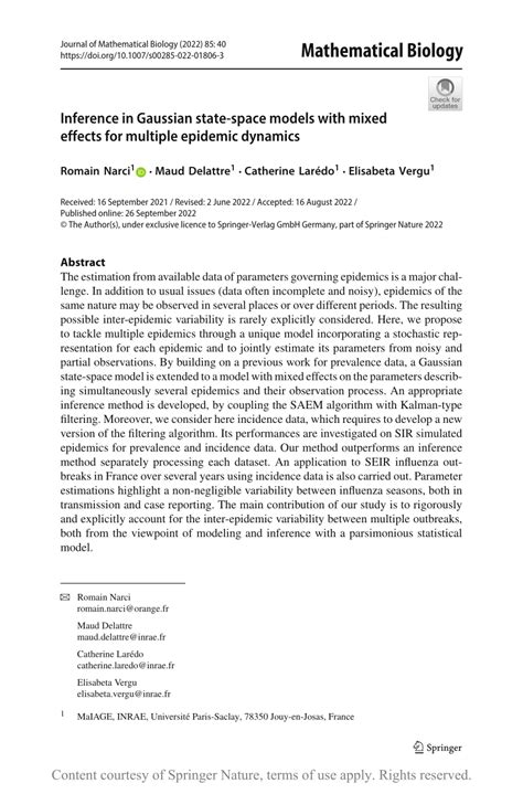Inference In Gaussian State Space Models With Mixed Effects For Multiple Epidemic Dynamics