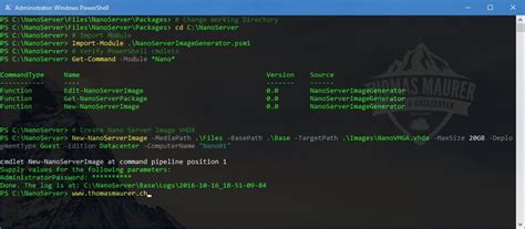 How To Create A Nano Server Image Using Powershell Thomas Maurer