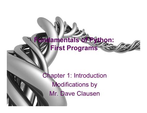 Python Ch1 Fundamentals Of Python First Programs Chapter 1