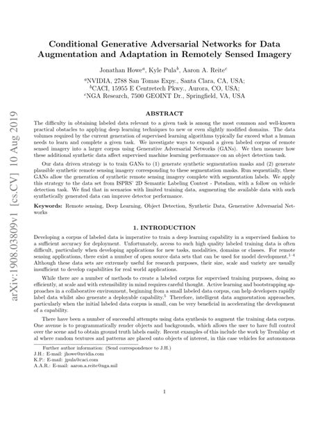 Pdf Conditional Generative Adversarial Networks For Data Augmentation