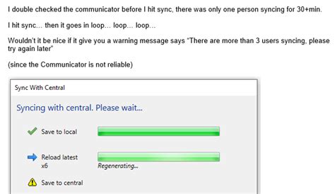 C4r Sync Warningsbetter Communicator Autodesk Community