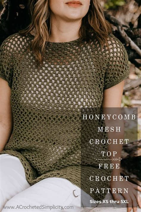 Honeycomb Mesh Crochet Top Pattern Crochet Sweater Pattern Free Crochet Top Pattern Crochet