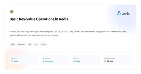 Basic Key Value Operations In Redis Labex