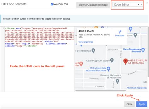 How To Embed Google Maps On The Webstore Commercebuild Success Portal
