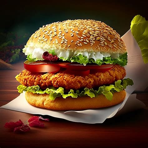 Premium Ai Image Chicken Burger