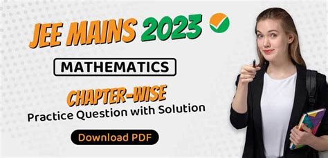 Jee Mains Mathematics 2023 Chapter Wise Practice Question With Solution Download Pdf