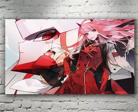 Cuadro Decorativo Artístico Zero Two Y Strelitzia 35x55cm Meses Sin