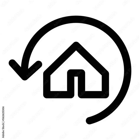 Return To Home Button Vector Icon Isolated Back To Homepage Menu Sign