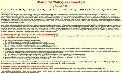 Structured Writing As A Paradigm Stanford University Doctoolhub
