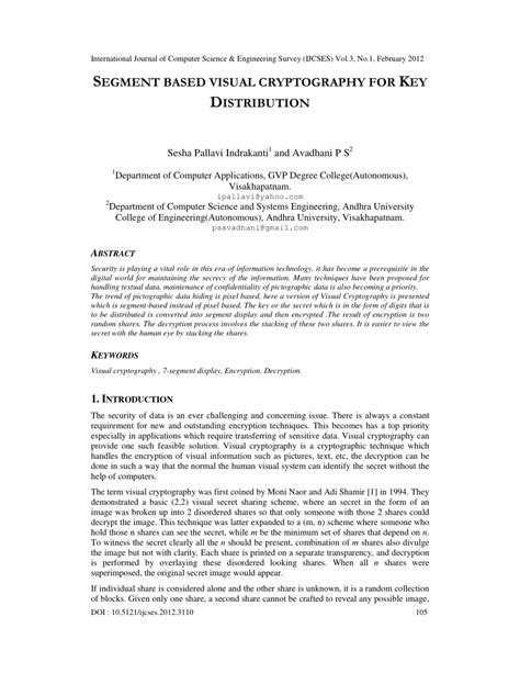 pdf segment based visual cryptography for key distribution