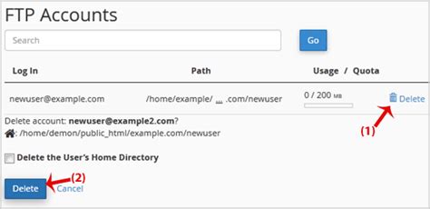 How To Delete An Ftp User Account From Cpanel