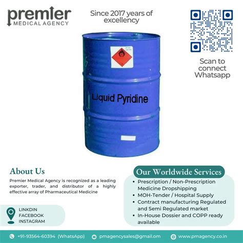 Technical Grade Liquid Pyridine For Industrial Packaging Size Greater Than 100l At ₹ 190 Kg