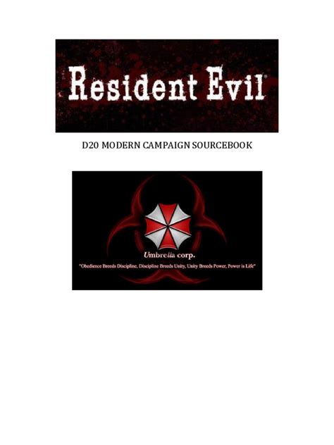 Resident Evil D20 Modern Ver 1 Pdf Projectile Weapons Firearms