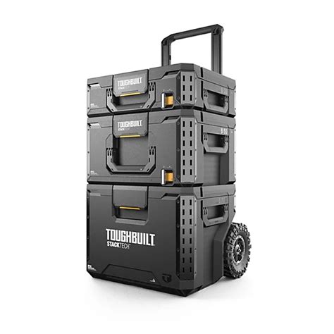 Toughbuilt Stacktech 3 Piece Rolling Toolbox Set