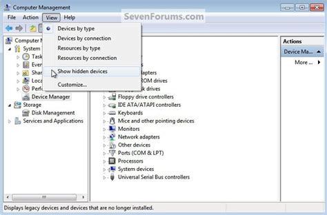 Device Manager Hidden Devices Tutorials