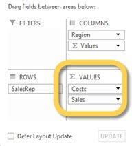 Excel Pivot Tables FIlter By Values