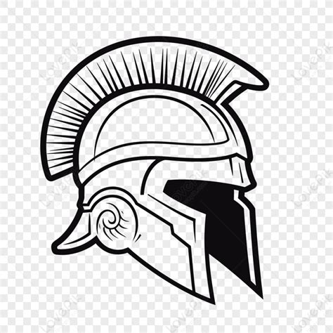 흑백 개요 스케치 드로잉의 그리스 스파르타 헬멧 벡터머리 장식개요 예술 Png 일러스트 무료 다운로드 Lovepik