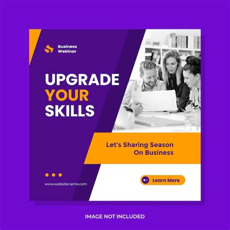 비즈니스 웨비나 온라인 인스타그램 포스트 편집 가능한 템플릿 프리미엄 Psd 파일