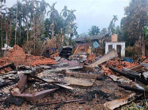 သရက်ချောင်းမြို့နယ် တိုက်ပွဲအတွင်း အထိနာခဲ့သော စစ်တပ်က ကျေးရွာ ၄ ရွာကို မီးရှို့ဖျက်ဆီးမှု နေအိမ