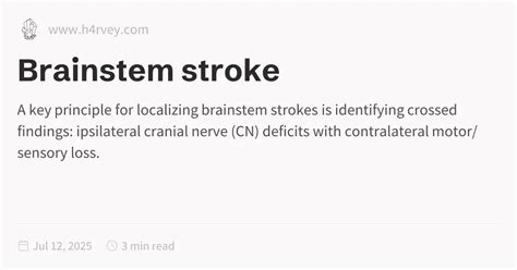 Brainstem Stroke