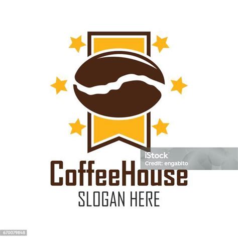 커피숍 아이콘 레이블 텍스트 공간을 귀하의 슬로건에 대 한 배지 슬로건 벡터 일러스트 레이 션 검은색에 대한 스톡 벡터 아트 및