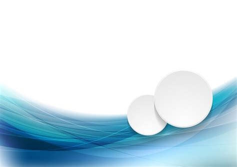 추상적인 파란 파동 패턴과 색 원 배경 터 디자인 템플릿 프리미엄 벡터