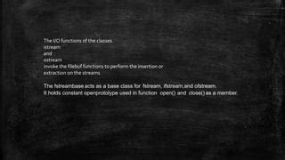 Stream Classes In C PPTX Programming Languages Computing