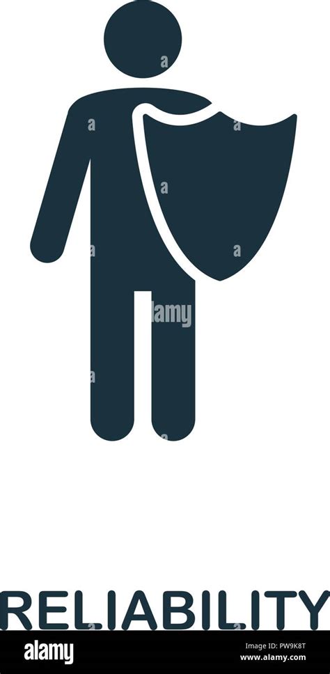 Reliability Icon Monochrome Style Design From Business Ethics Collection Ux And Ui Pixel