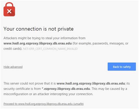 Website Security Warning Database And Library Access Issues Research