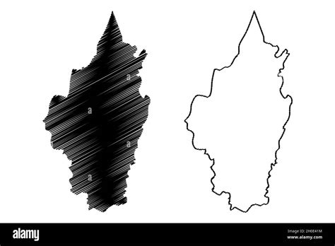 Kolasib District Mizoram State Republic Of India Map Vector