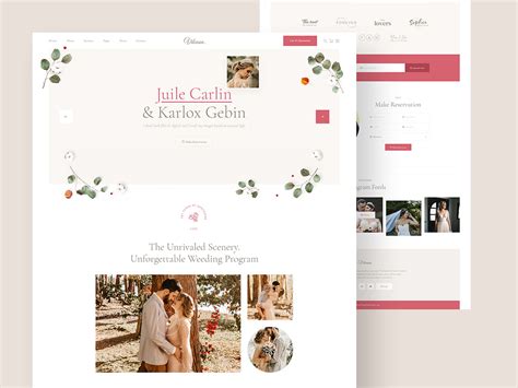 wedding planner website design by shuvo designer for quadrato on dribbble