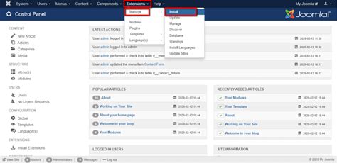 Installing Extensions In Joomla HostArmada