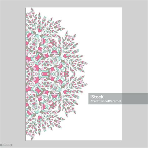 꽃 모티브 인사말 및 비즈니스 카드 브로셔 덮개를 위한 템플릿 동양 패턴입니다 만다라입니다 날짜 Rsvp 저장 웨딩 초대장