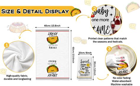 Lebsitey Funny Kitchen Towels And Dishcloths Sets Of 4