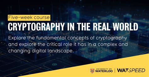 Cryptography In The Real World Watspeed University Of Waterloo
