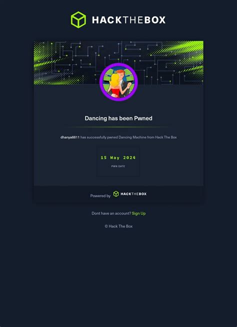 Dhanya Manjunath On Linkedin Completed Pwned Dancing Machine From Hack The Box