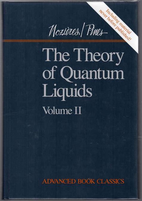 Amazon The Theory Of Quantum Liquids Volume Ii Advanced Book