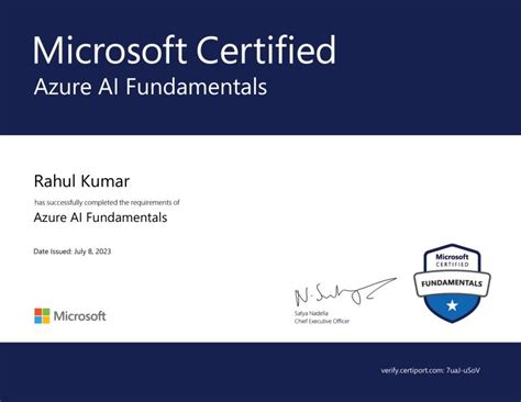 Rahul Kumar On Linkedin Ai Microsoftazure Certification Artificialintelligence Ai900…
